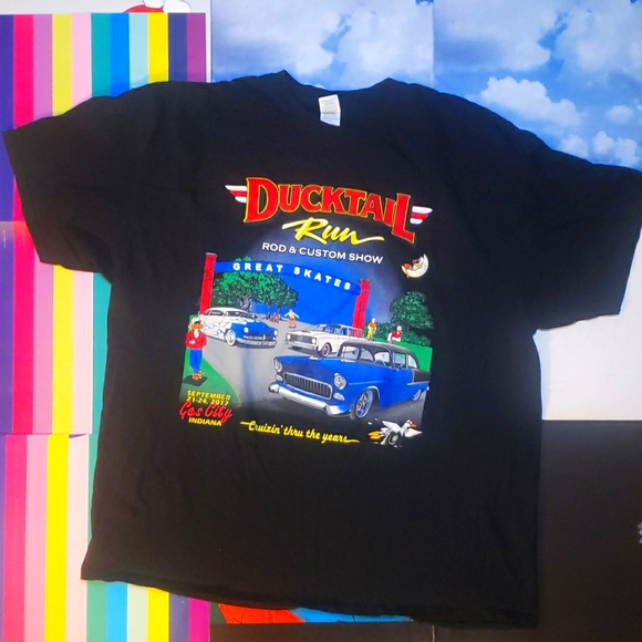 Gildan | Shirts | Ducktail Run Size Xxl 27 Front And Back Graphic ...